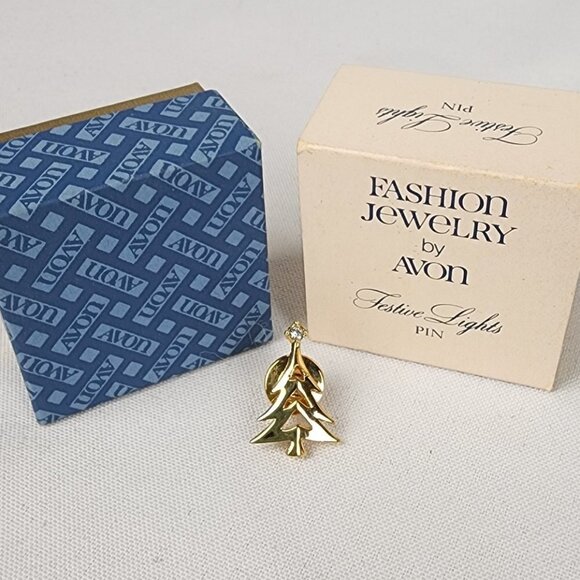 Vintage | Jewelry | Vintage Avon Festive Lights Gold Tone Christmas ...